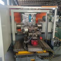 China 6-Station CNC Rotary Table Drilling & Tapping Milling Machine for Butterfly Valves DN40-DN200 with ±0.01mm Precision for sale