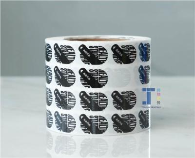 China CMYK / Pantone Color Security Seal Stickers For Protection Confirmation for sale