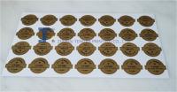 China Thickness 0.03-0.3mm Embossed Sticker Labels Permanent Removable Adhesive for sale