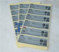 China Customizable Size Electrical Warning Labels For Safety Notifications for sale
