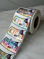 China Plain Silver Laser Self-adhesive Labels Metallic Sheen Custom Die Cut Waterproof Sticker Rolls for sale