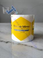 China Waterproof Shower Mirror Label Glass Mirror Tile Custom Adhesive Sticker for Bathroom for sale