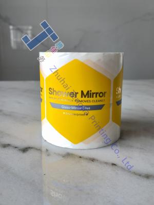 China Waterproof Shower Mirror Label Glass Mirror Tile Custom Adhesive Sticker for Bathroom for sale