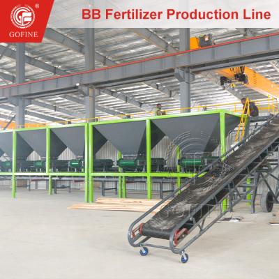 China Automatic Bulk Fertilizer Blending System For NPK Fertilizer Production Line for sale