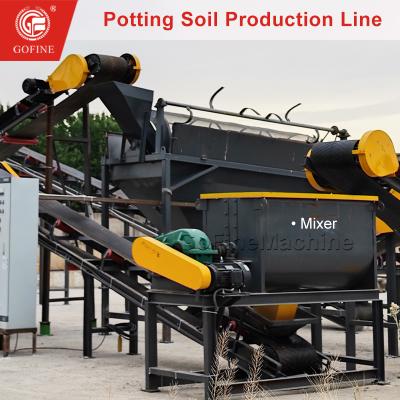 China Garden Potting Soil Batch Mixer Seedling Soil Mixture Machine for sale