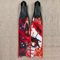 China Portable Flexible Carbon Fiber Freediving Fins Lightweight Long Fins For Freediving for sale