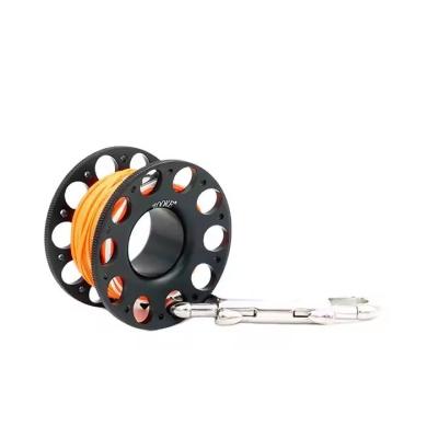 China Aluminum Alloy Diving Reel Corrosion Resistant Diving Finger Spool For Scuba Snorkeling for sale