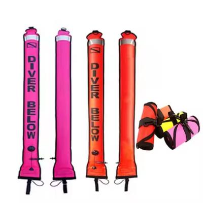 China 120CM Nylon Floating Scuba Inflatable Signal Tube For Underwater Emergency Signaling for sale