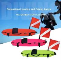 China 210D Nylon Surface Marker Buoy PVC Inflatable Spearfishing Floats And Buoys With Dive Flag for sale
