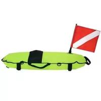 China 210D Nylon Surface Marker Buoy PVC Inflatable Spearfishing Floats And Buoys With Dive Flag for sale