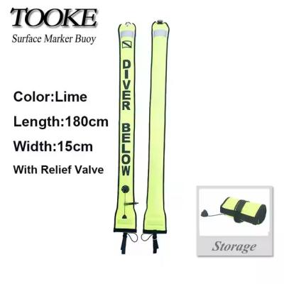 China Custom Logo 180cm Signal Diving Inflatable Surface Marker Buoy for Snorkeing for sale