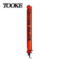 China Bright Orange Closed Bottom Diving Surface Marker Buoy For Drifting Snorkeling for sale