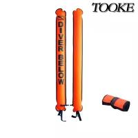 China Bright Orange Closed Bottom Diving Surface Marker Buoy For Drifting Snorkeling for sale