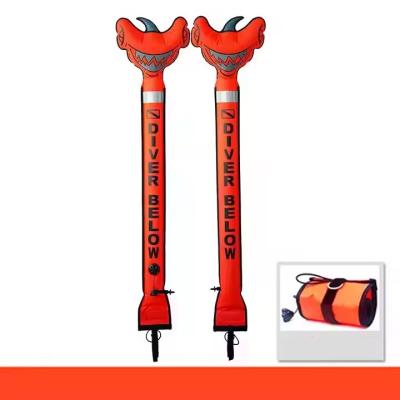 China 150CM Cartoon Shark Marine Dive Safety Sausage SMB  210 Denier Nylon for sale