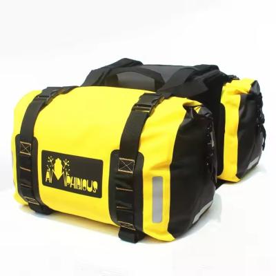 China Waterproof Yellow Motorcycle Side Bag For Outdoor Sports Hiking Traveling for sale