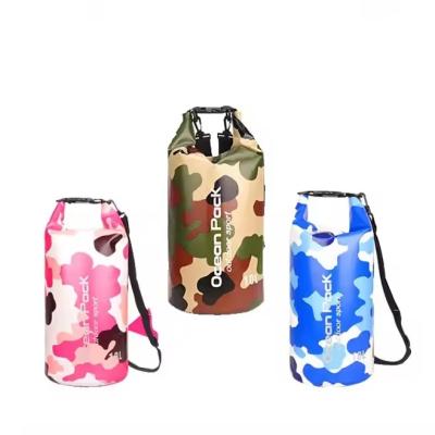China Camo Color PVC Waterproof Pouch Bag Convenient For Boating Hiking Camping for sale