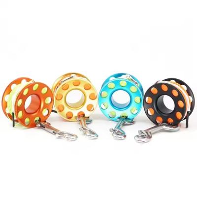 China 30M Diving Reel Lightweight Scuba Finger Reel Aluminum Alloy For Underwater Adventures for sale