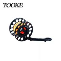China 30M Aluminum Retractable Dive Reel With Black Stainless Steel Bolt Snap for sale