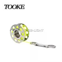 China High Strength Diving Reel Stainless Steel Scuba Dive Reel With Green Nylon Line for sale