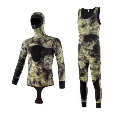 China Camouflage 5mm spearfishing wetsuit Super Stretch underwater concealment For Men for sale