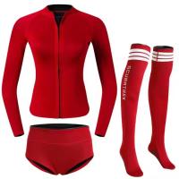 China Custom Women 2MM SCR Neoprene Full Body Wetsuit With Long Socks for sale