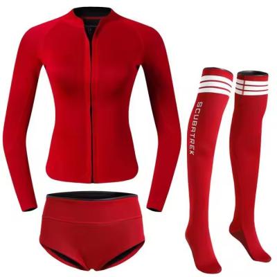 China Custom Women 2MM SCR Neoprene Full Body Wetsuit With Long Socks for sale