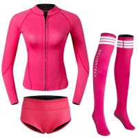 China Custom Women 2MM SCR Neoprene Full Body Wetsuit With Long Socks for sale