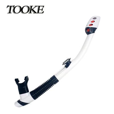 China Full Dry Scuba Diving Snorkel Double Drain Valves For Swimming Dry Snorkel Set for sale