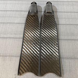 China Full Black Soft Carbon Fiber Freediving Fins Diagonal Pattern Long Fins For Freediving for sale