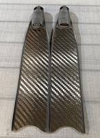 China Full Black Soft Carbon Fiber Freediving Fins Diagonal Pattern Long Fins For Freediving for sale