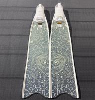 China Personalized Long Blade Freediving Fins Fiberglass Free Diving Flippers For Underwater Sports for sale