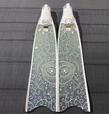 China Personalized Long Blade Freediving Fins Fiberglass Free Diving Flippers For Underwater Sports for sale