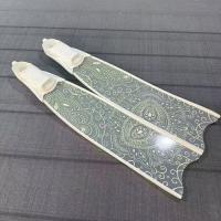 China Personalized Long Blade Freediving Fins Fiberglass Free Diving Flippers For Underwater Sports for sale