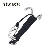 China High Load Diving Accessories 316 Stainless Steel Double Reef Hook With Luminous Rope for sale
