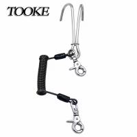 China 316 Stainless Steel Double Reef Hook Anti Corrosion With Spring Coil Lanyard for sale