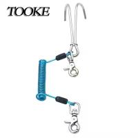 China 316 Stainless Steel Double Reef Hook Anti Corrosion With Spring Coil Lanyard for sale