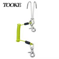 China 316 Stainless Steel Double Reef Hook Anti Corrosion With Spring Coil Lanyard for sale