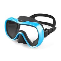 China Deep Sea Freediving Snorkel Mask Underwater Liquid Silicone Reinforced PC Frame for sale