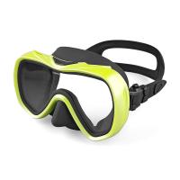 China Deep Sea Freediving Snorkel Mask Underwater Liquid Silicone Reinforced PC Frame for sale