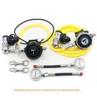 China Balanced Scuba Sidemount Diving Regulator Set With Metal Pressure Gauge for sale