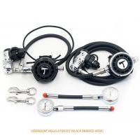 China Balanced Scuba Sidemount Diving Regulator Set With Metal Pressure Gauge for sale