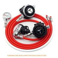 China Short Hose Sidemount Scuba Diving Regulator Set Customizable For Underwater Diving for sale