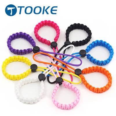 China Multicolor Anti Lost Handmade Woven Strap Diving Adjustable Wrist Lanyard for sale