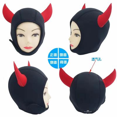 China Custom Logo 3mm Neoprene Thermal Scuba Diving Hood With Velcro for sale