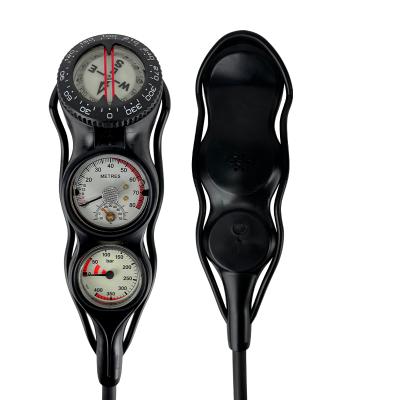 China Submersible Scuba Diving Console Compass Depth Triplet Pressure Gauge for Underwater Equipment for sale