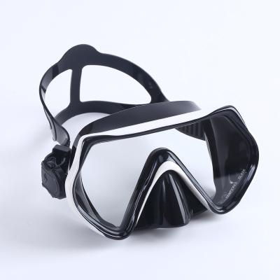 China Custom Logo 180° Wide View Silicone Snorkeling Adult Diving Masks For Scuba Diver for sale