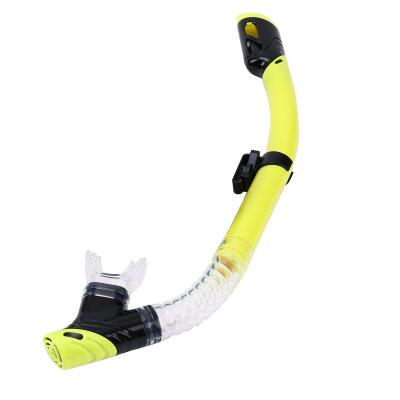 China Portable Silicone Mouthpiece Full Dry Snorkel Children Breathing Snorkel Tube For Kids for sale