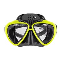 China Custom Logo Photography Anti Fog Adult Tempered Scuba Diving Mask With Camera Stand for sale