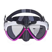 China Custom Logo Photography Anti Fog Adult Tempered Scuba Diving Mask With Camera Stand for sale