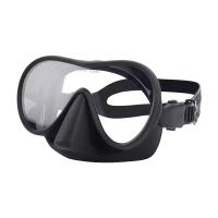 China Customized Anti Fog Frameless Silicone Freediving Mask with Tempered Glass for sale